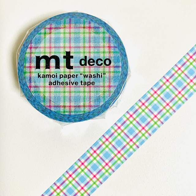 mt deco 1P カラフルギンガムチェック・ブルー｜モノづくりを楽しむサイト cotora monora (コトラモノラ)