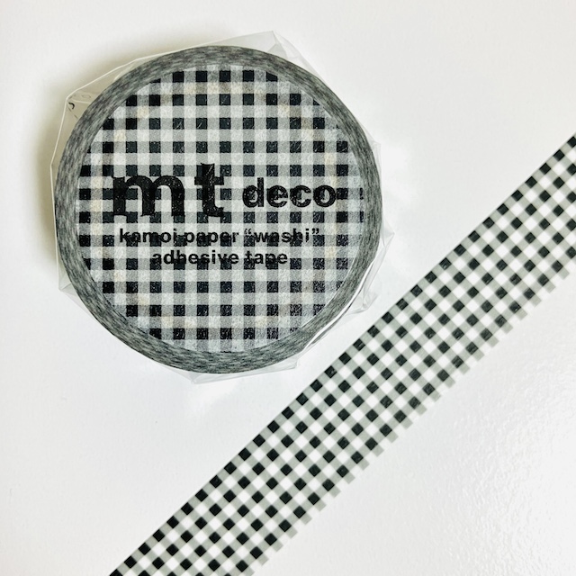mt deco 1P 細かいギンガムチェック・ブラック｜モノづくりを楽しむサイト cotora monora (コトラモノラ)