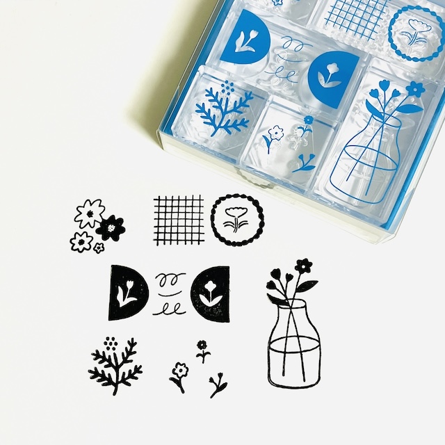 透明スタンプ 氷印 フラワーセット｜モノづくりを楽しむサイト cotora monora (コトラモノラ)