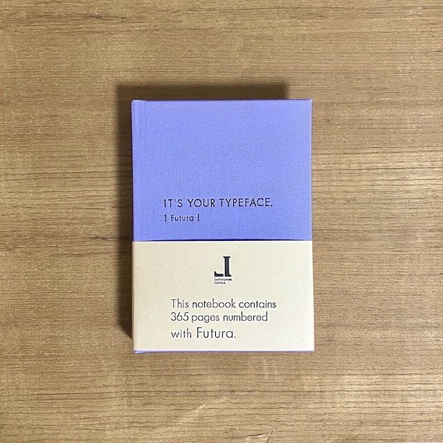 タイプフェイスノートブック FUTURA パープル｜モノづくりを楽しむサイト cotora monora (コトラモノラ)