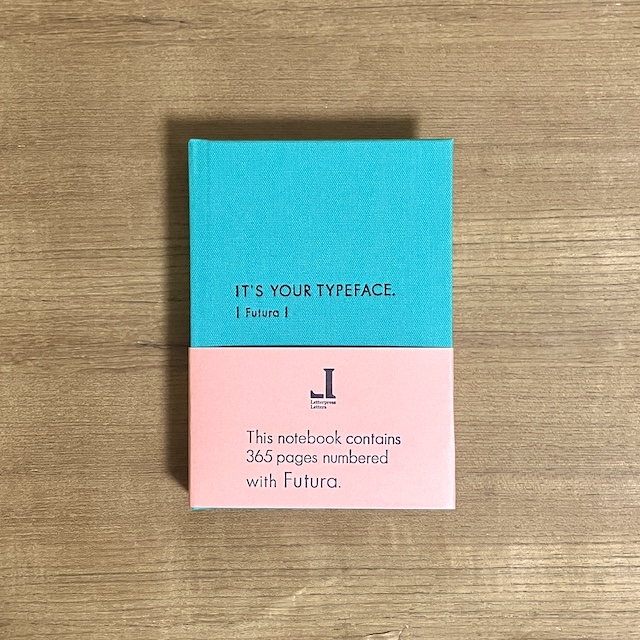 タイプフェイスノートブック FUTURA エメラルド｜モノづくりを楽しむサイト cotora monora (コトラモノラ)
