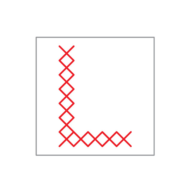 クロスステッチのABC【L】｜モノづくりを楽しむサイト cotora monora (コトラモノラ)